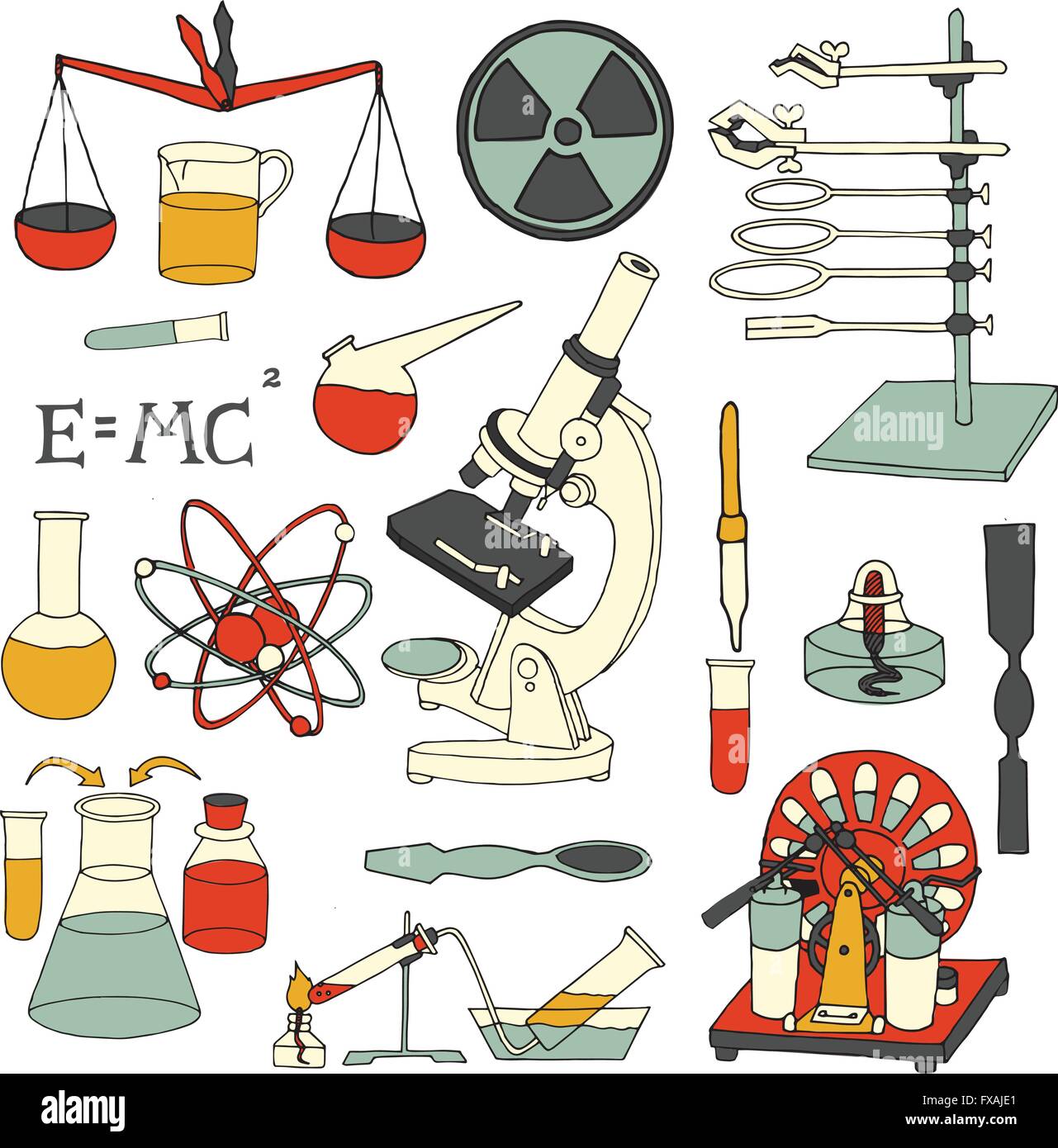 Science sketch icons Stock Vector Image & Art - Alamy