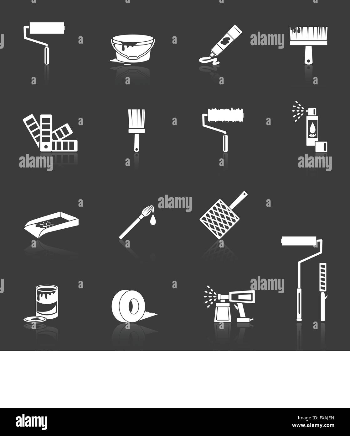 Painting icons white Stock Vector Image & Art - Alamy