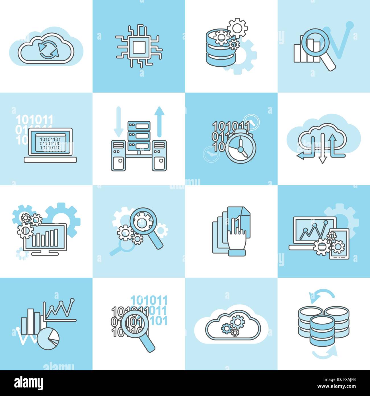 Database analytics icons flat Stock Vector Image & Art - Alamy