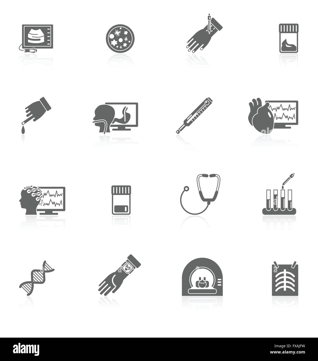 Medical tests icons black Stock Vector Image & Art - Alamy