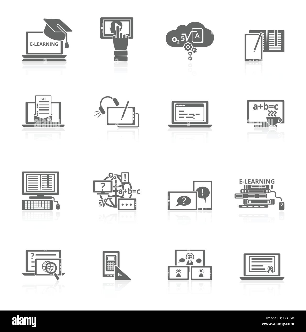 Black college student laptop home Stock Vector Images - Alamy