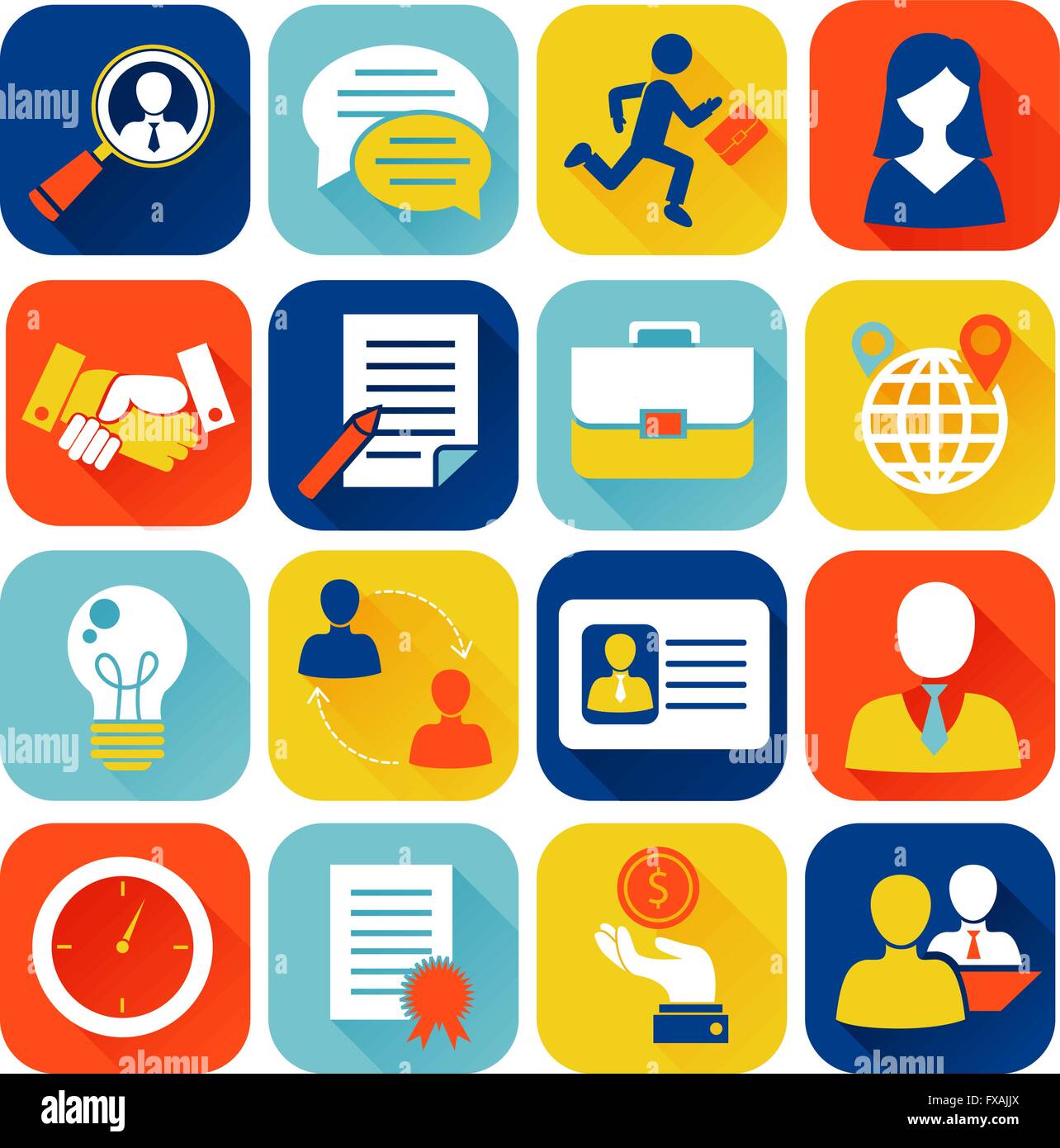 Job interview flat set Stock Vector Image & Art - Alamy