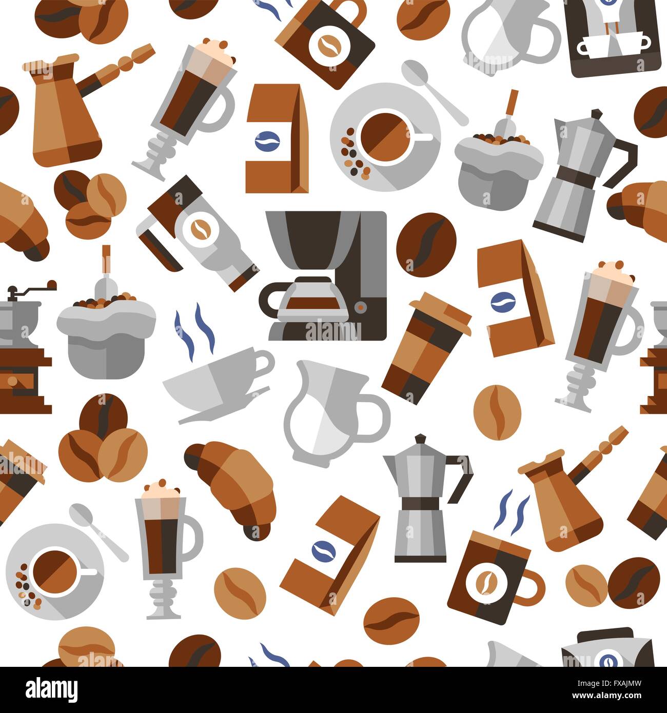 Coffee seamless pattern Stock Vector Image & Art - Alamy