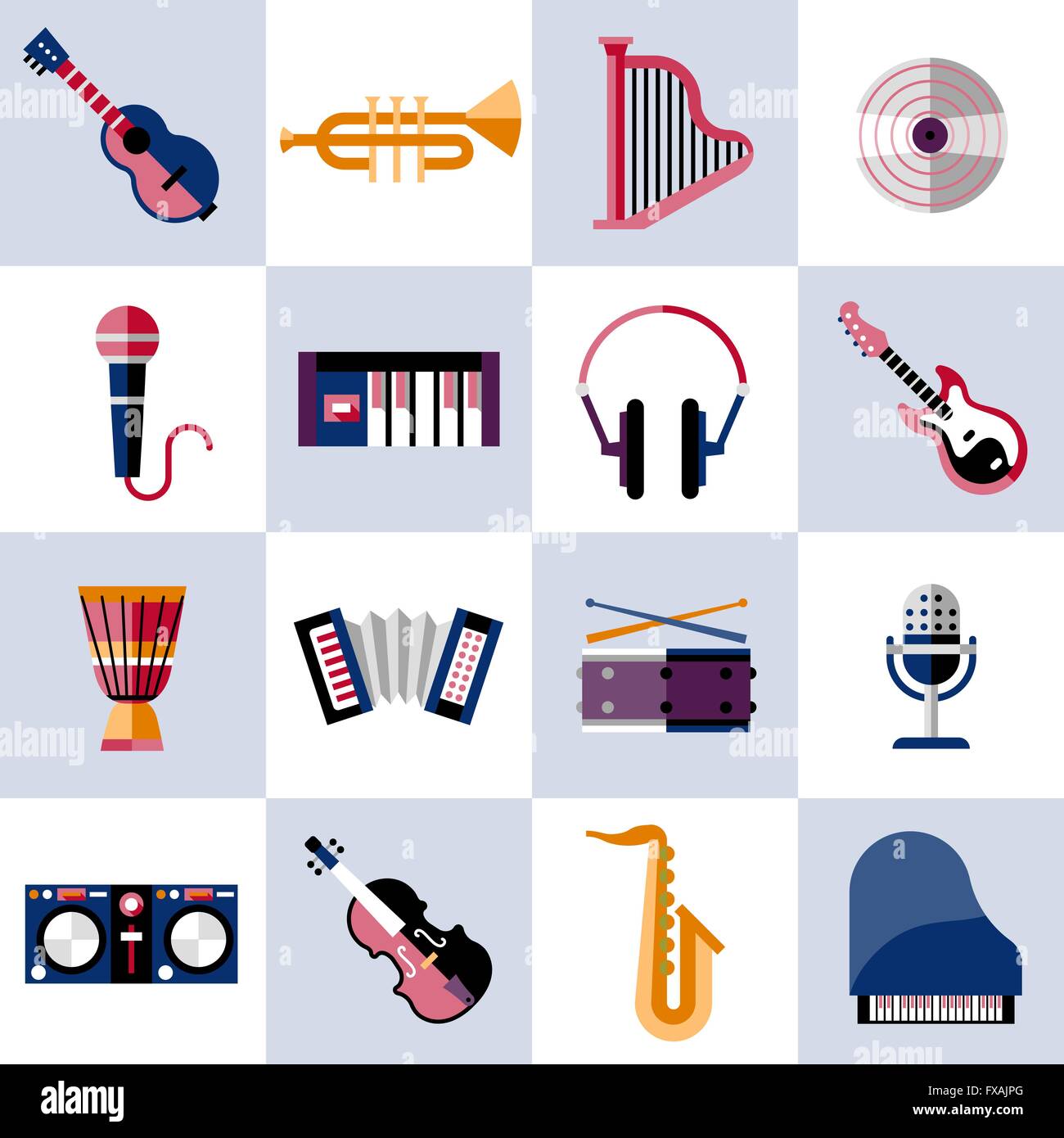 Musical instruments set Stock Vector Image & Art - Alamy