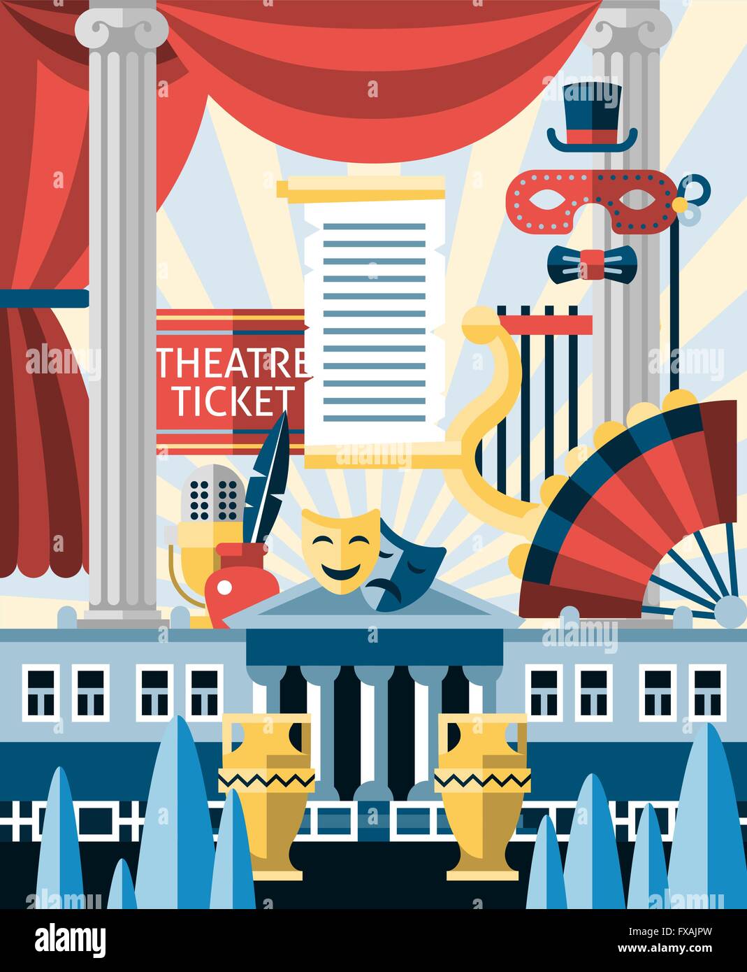 Theatre icons concept Stock Vector Image & Art - Alamy