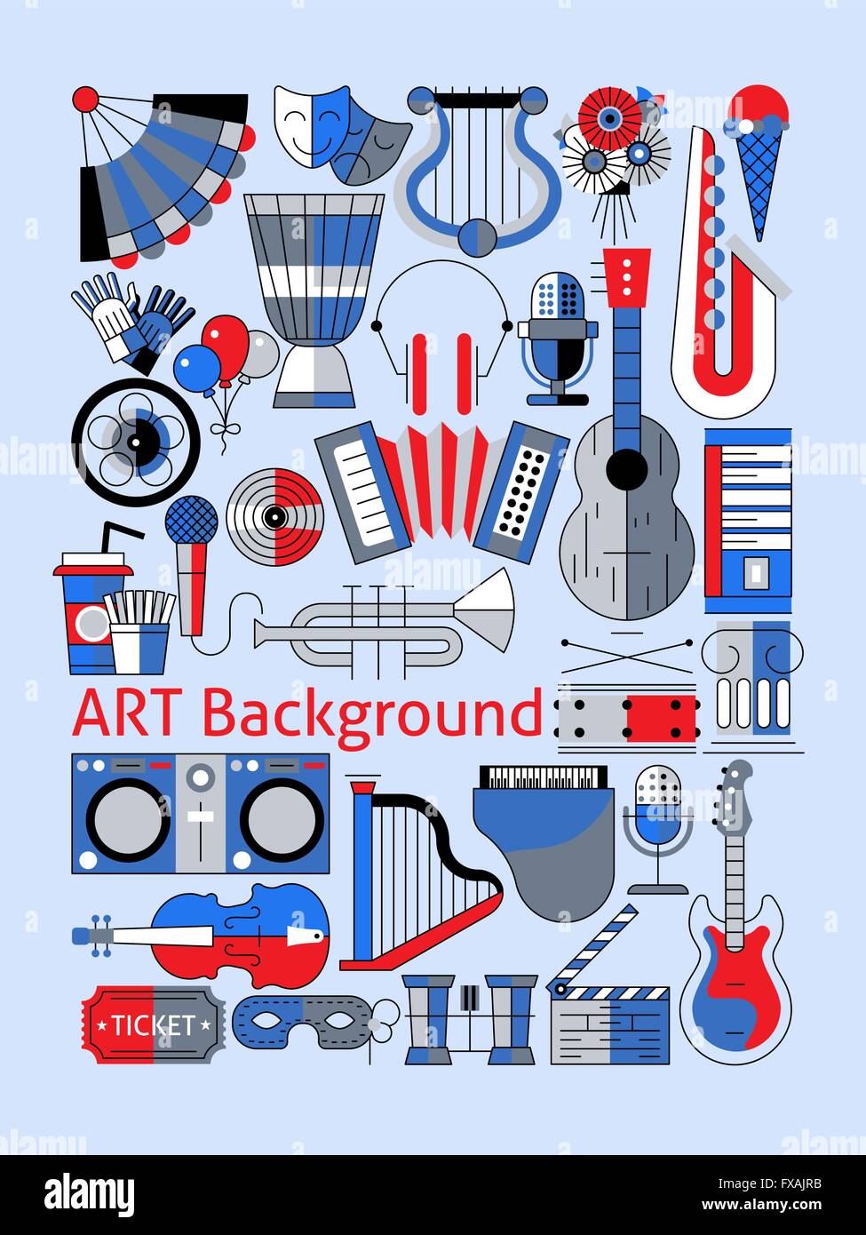 Piano concert flat line Stock Vector Images - Alamy