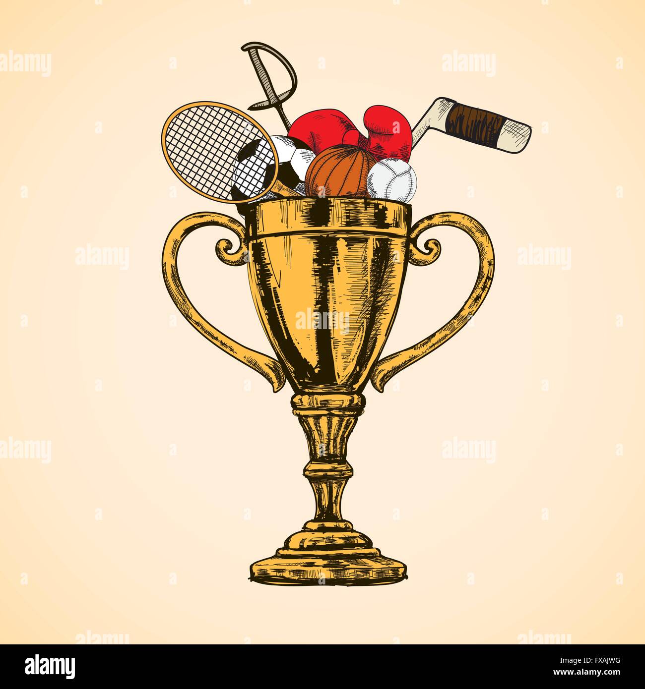 Sport trophy cup Stock Vector Image & Art - Alamy