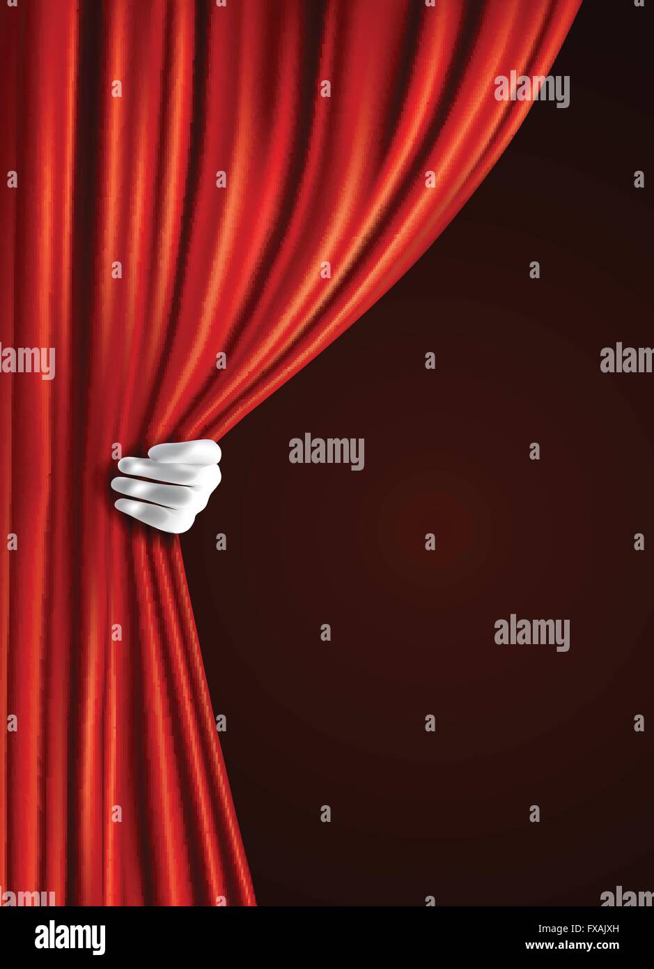 Theater curtain with hand Stock Vector Image & Art - Alamy