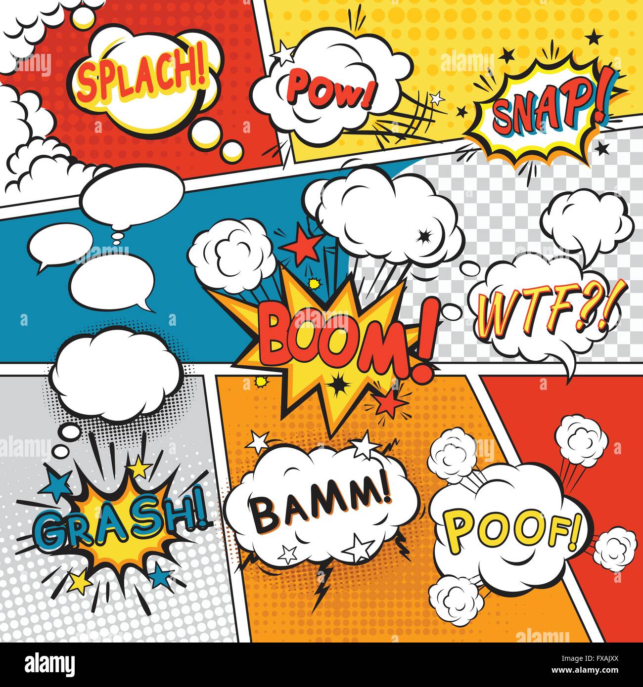 Comic set bubbles Stock Vector Image & Art - Alamy