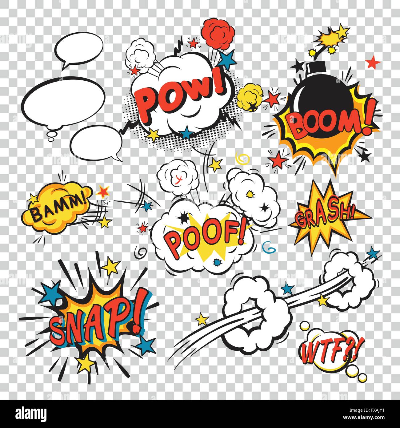 Comic boom set Stock Vector Image & Art - Alamy