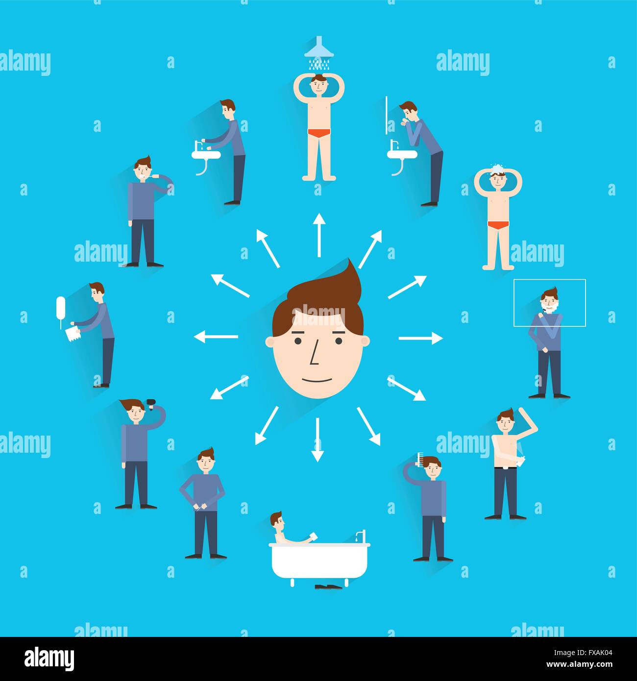 Hygiene icons flat Stock Vector Image & Art - Alamy