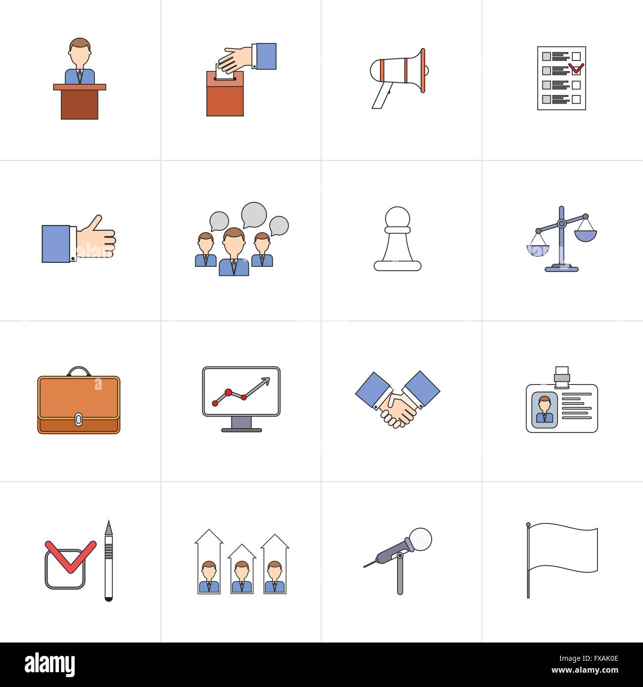 Vote elections line vector Cut Out Stock Images & Pictures - Alamy