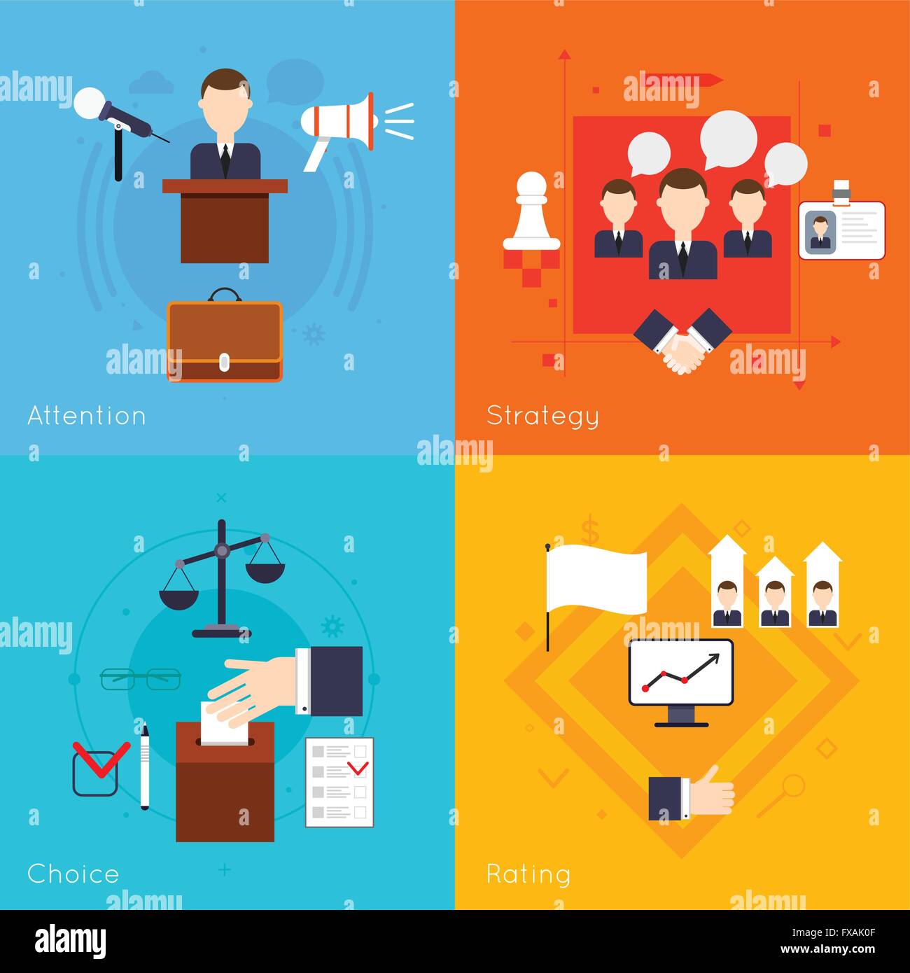 Elections flat set Stock Vector Image & Art - Alamy