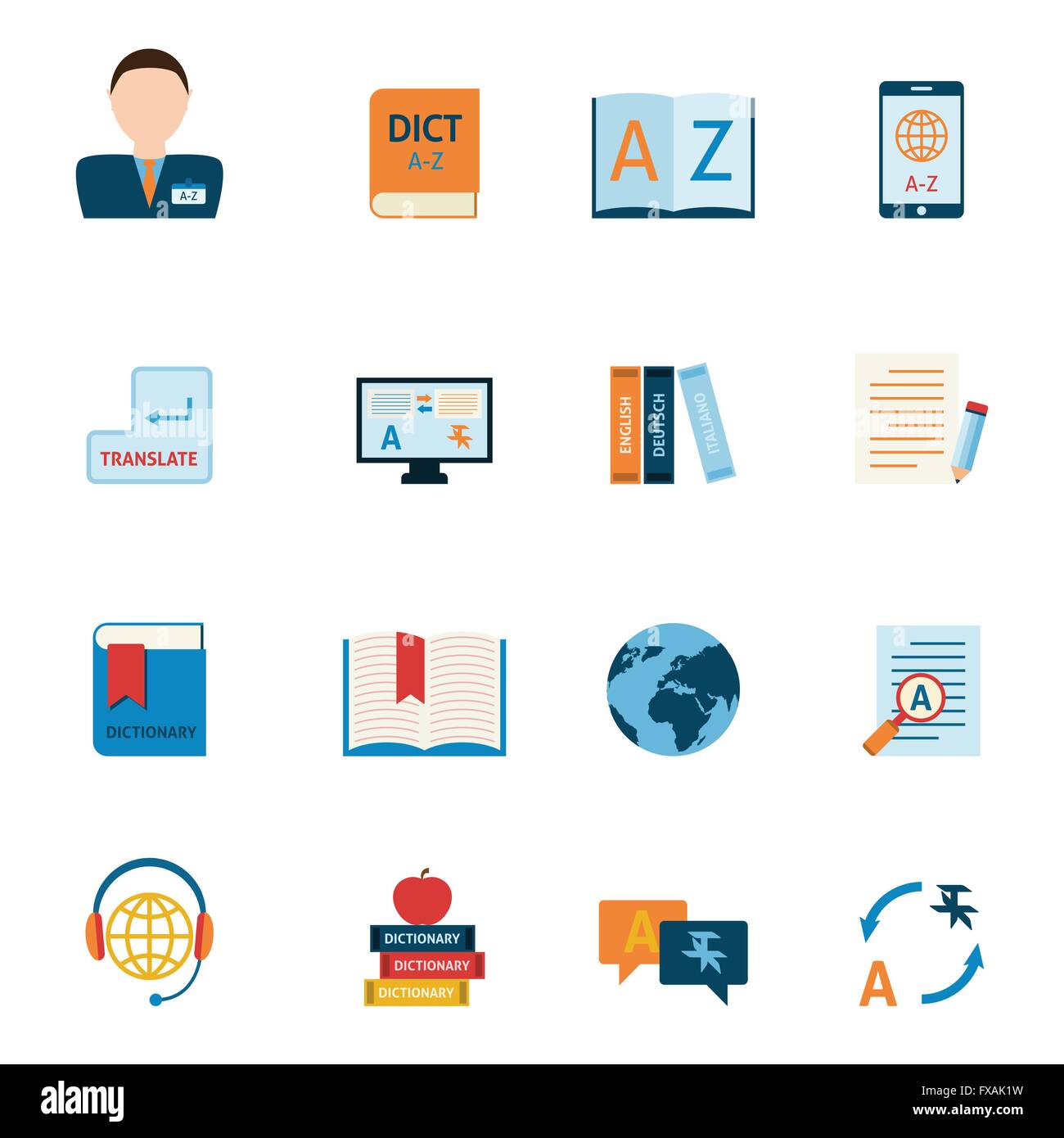 Translation and dictionary icons set Stock Vector Image & Art - Alamy Translation and dictionary icons set Stock Vector Image & Art - Alamy
