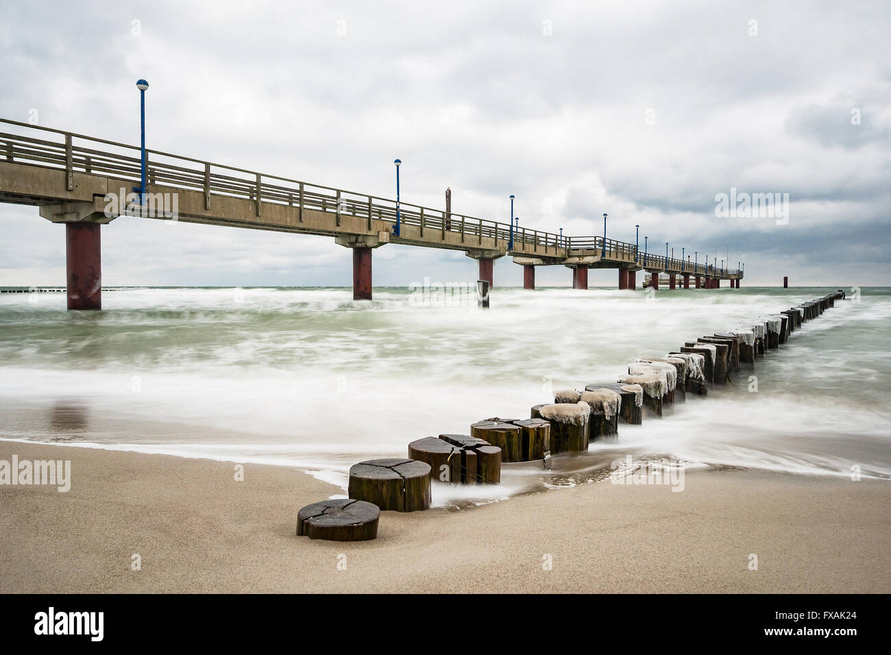 Pier on the Baltic Sea coast in Zingst (Germany Stock Photo - Alamy
