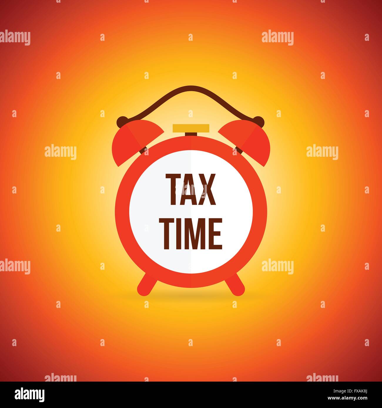 Tax alarm clock Stock Vector Image & Art - Alamy