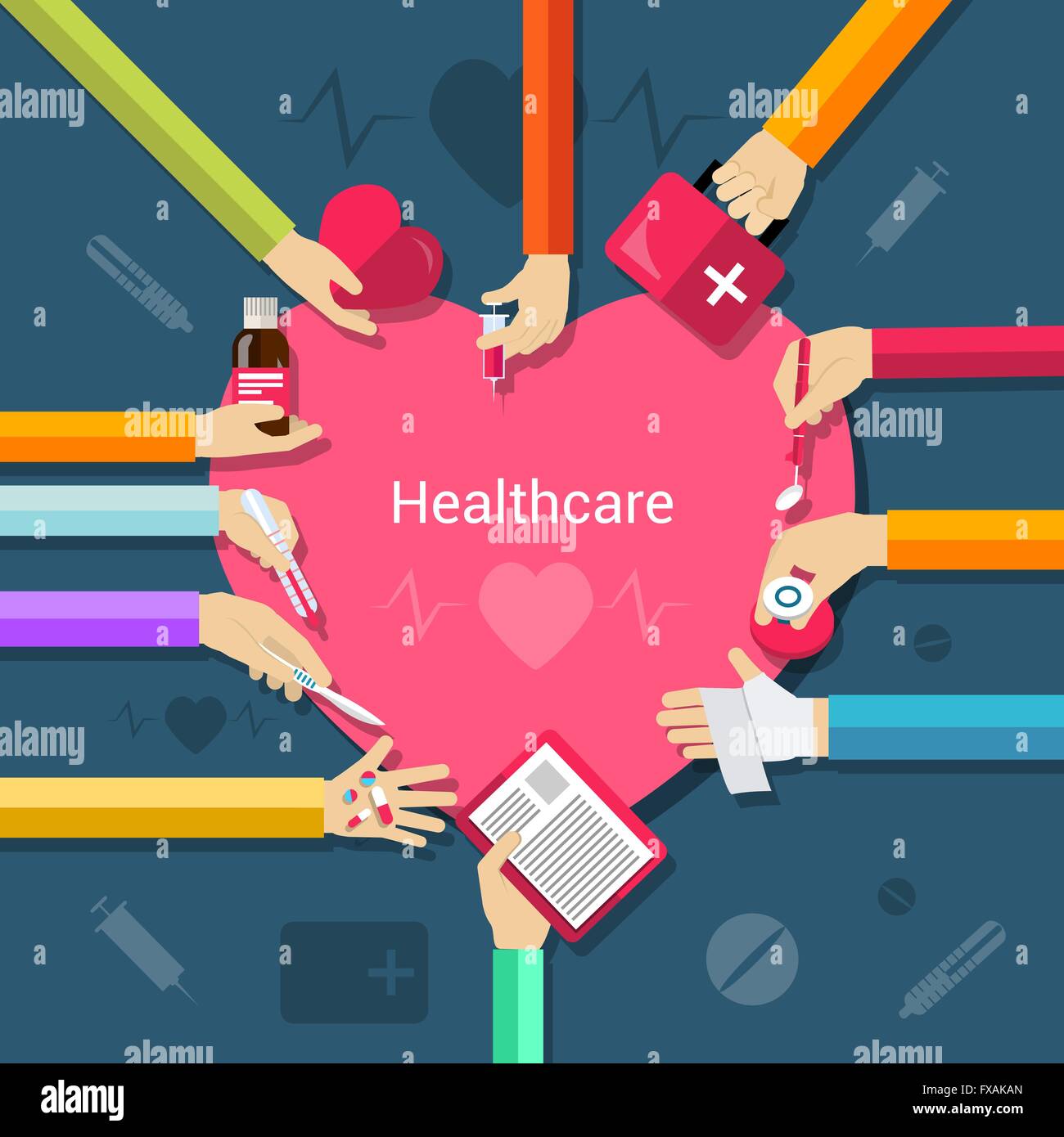 Healthcare flat concept Stock Vector Image & Art - Alamy