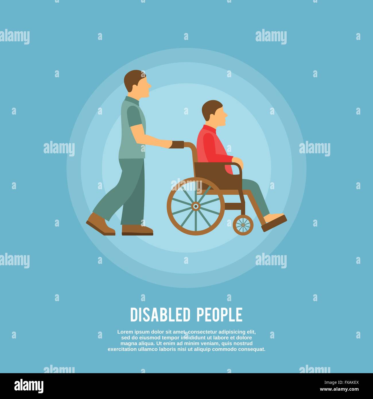 Disabled person poster Stock Vector Image & Art - Alamy