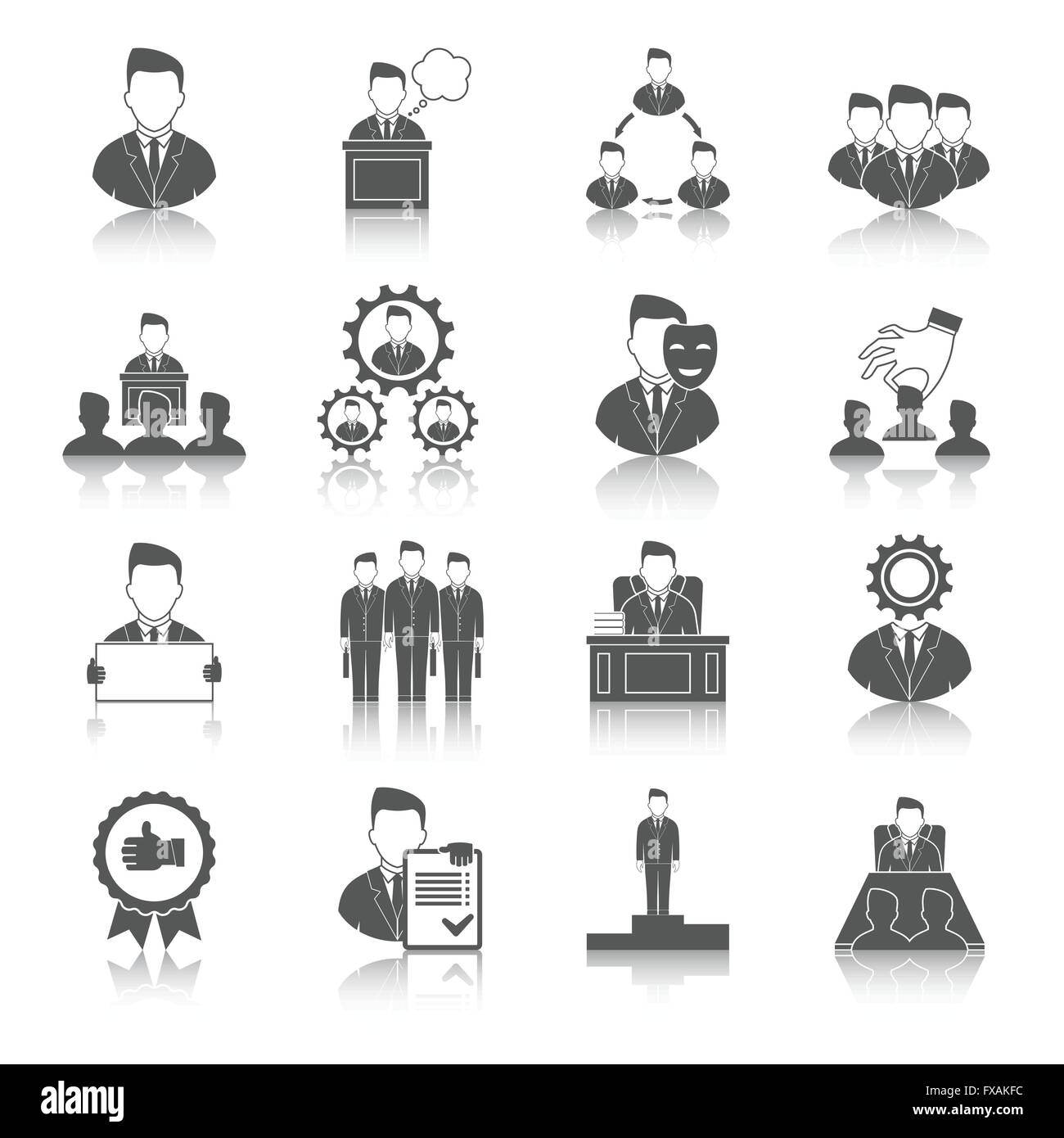 Executive icons black Stock Vector Image & Art - Alamy