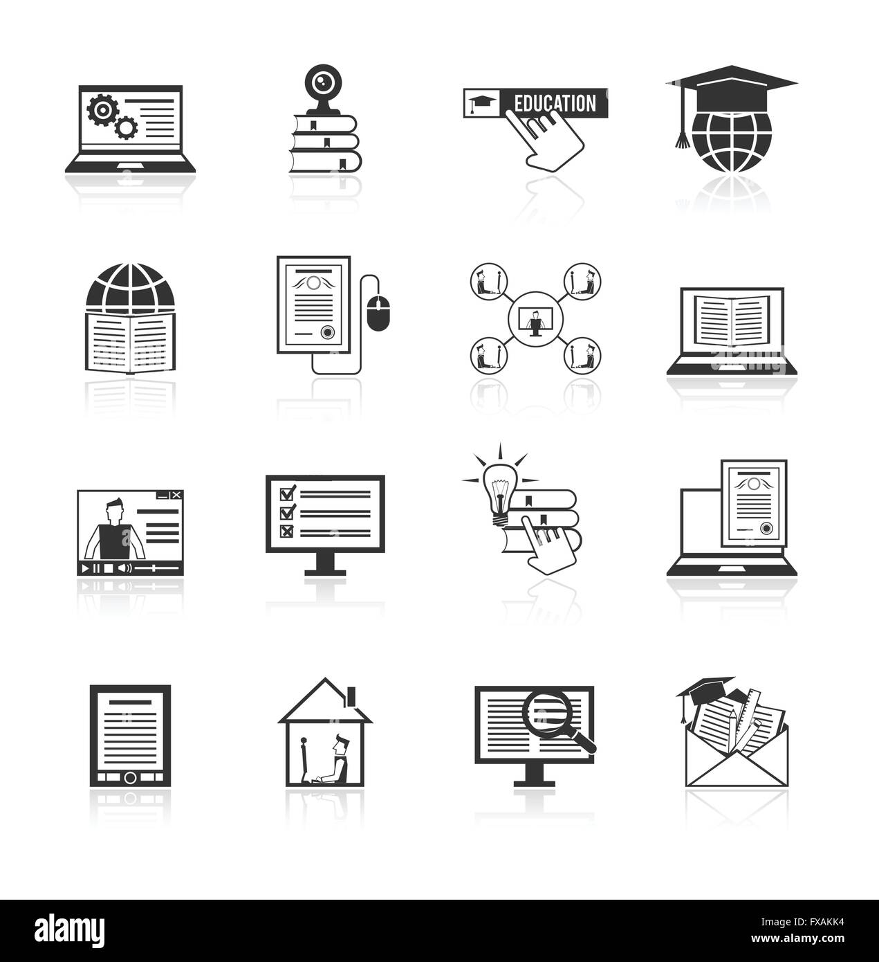 Internet research online learning Black and White Stock Photos & Images ...