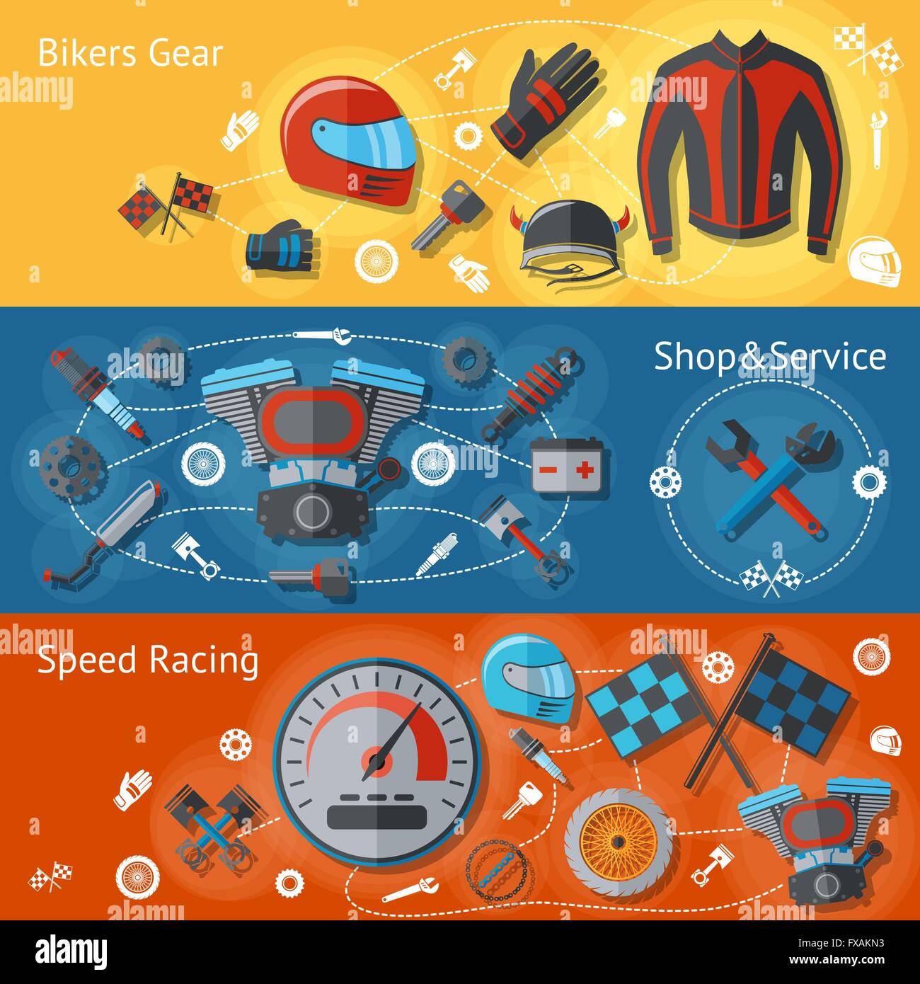 Bike shop banners Stock Vector Images - Alamy