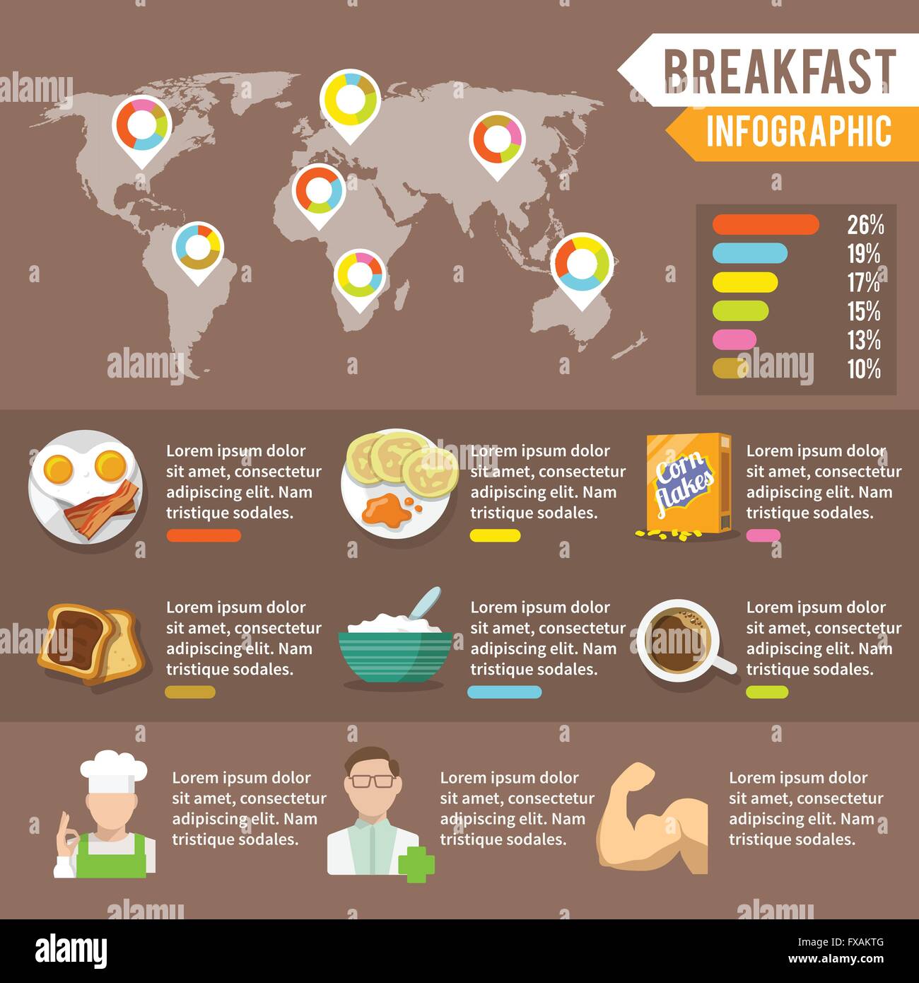 Breakfast infographic set Stock Vector Image & Art - Alamy