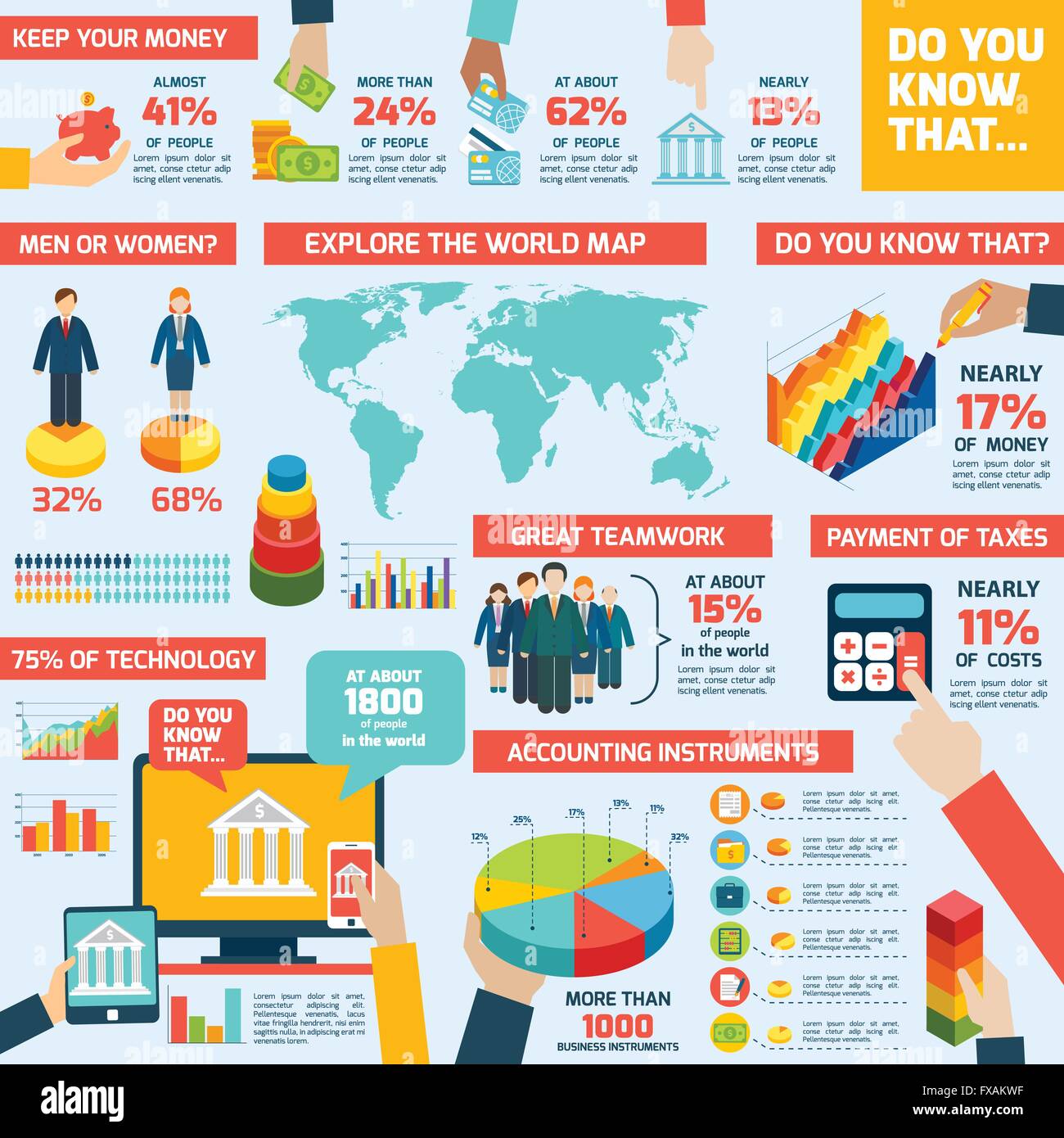 Accounting infographics set Stock Vector Image & Art - Alamy