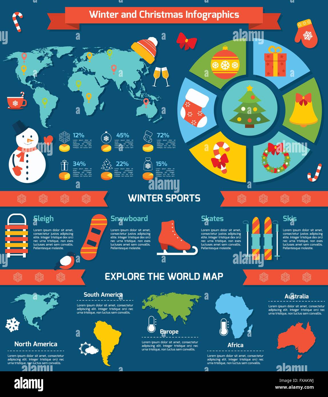 Winter and christmas infographic Stock Vector Image & Art - Alamy