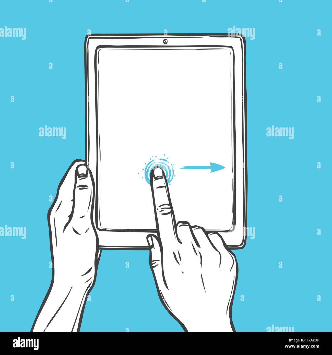 Hand hold white blue Stock Vector Images - Alamy