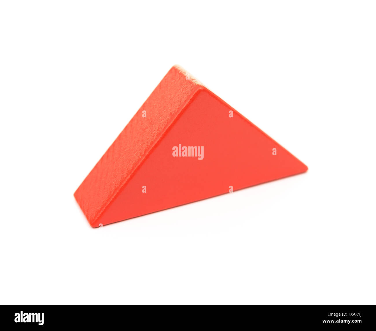 piece of red wooden toy block on white background Stock Photo - Alamy