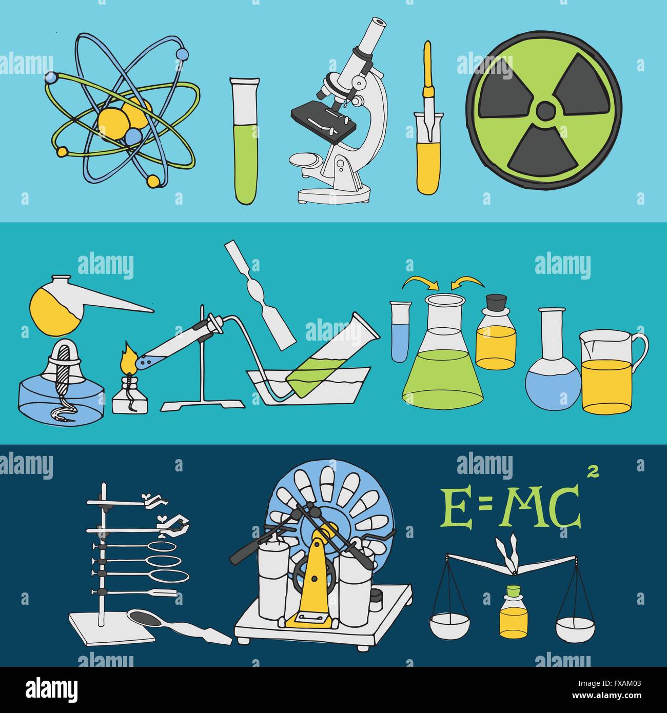 Science sketch banners Stock Vector Image & Art - Alamy