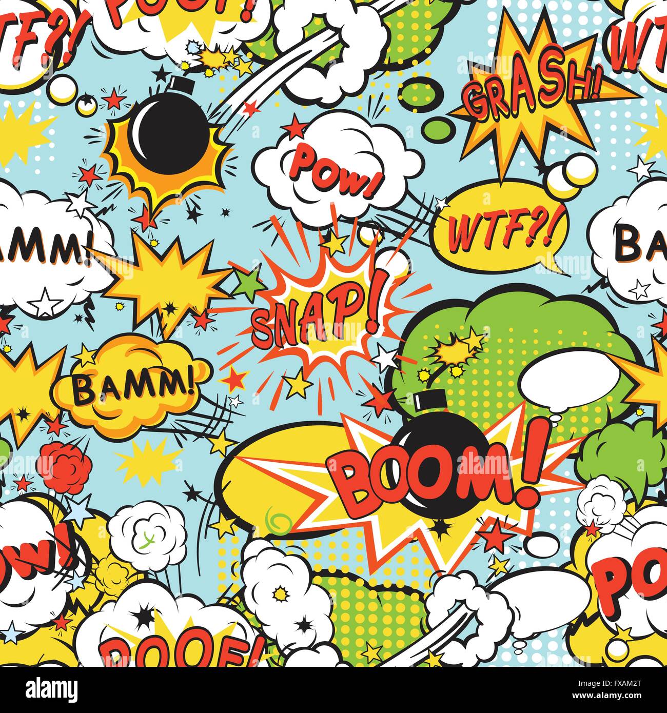 Comic boom seamless pattern Stock Vector Image & Art - Alamy