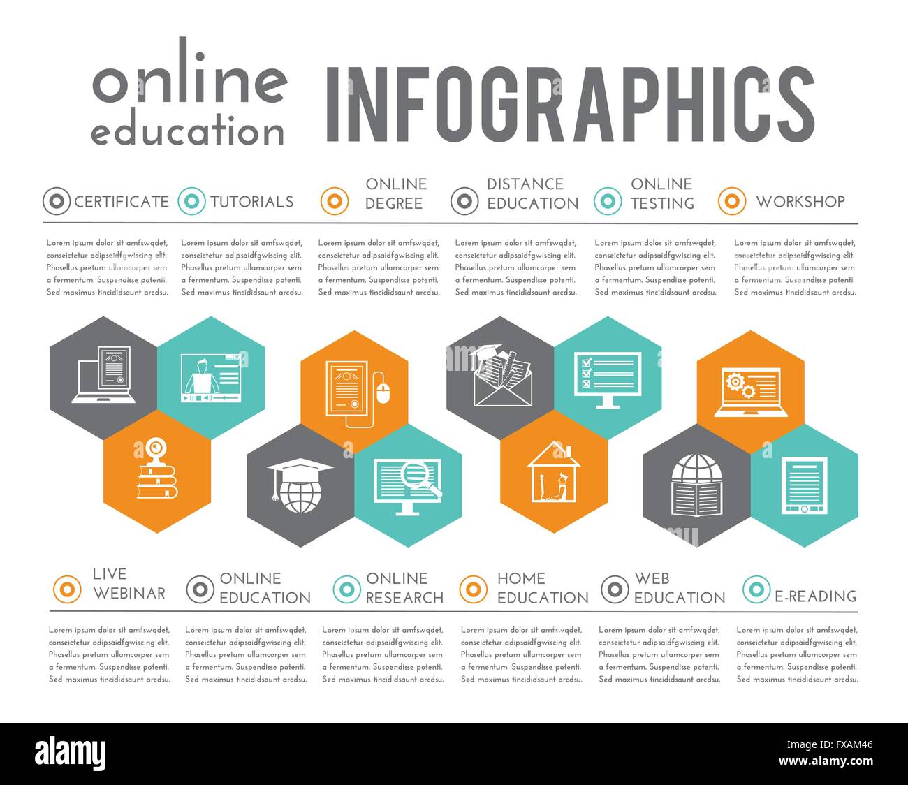 Tutorials and education vector infographics template online learning hi ...