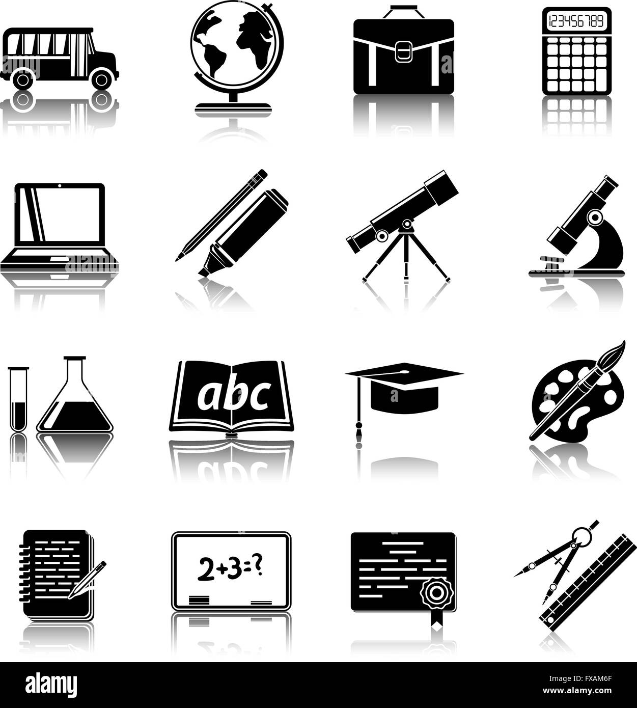 Education Symbols Black and White Stock Photos & Images - Alamy
