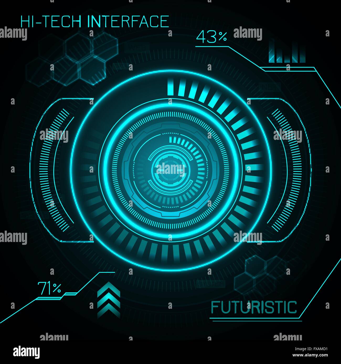 Hud Futuristic Background Stock Vector Art & Illustration, Vector Image ...