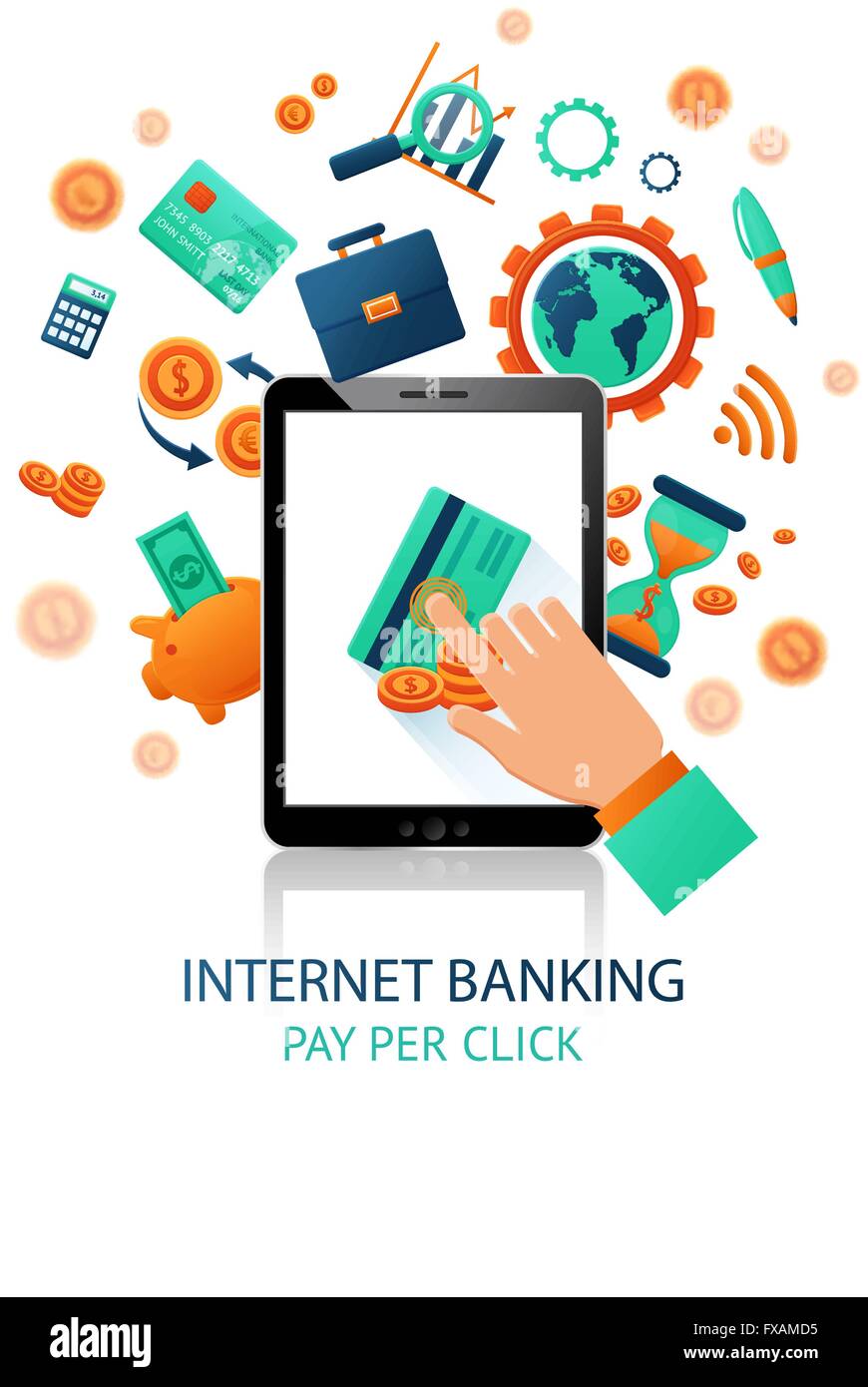 Internet Banking Application Stock Vector Image & Art - Alamy