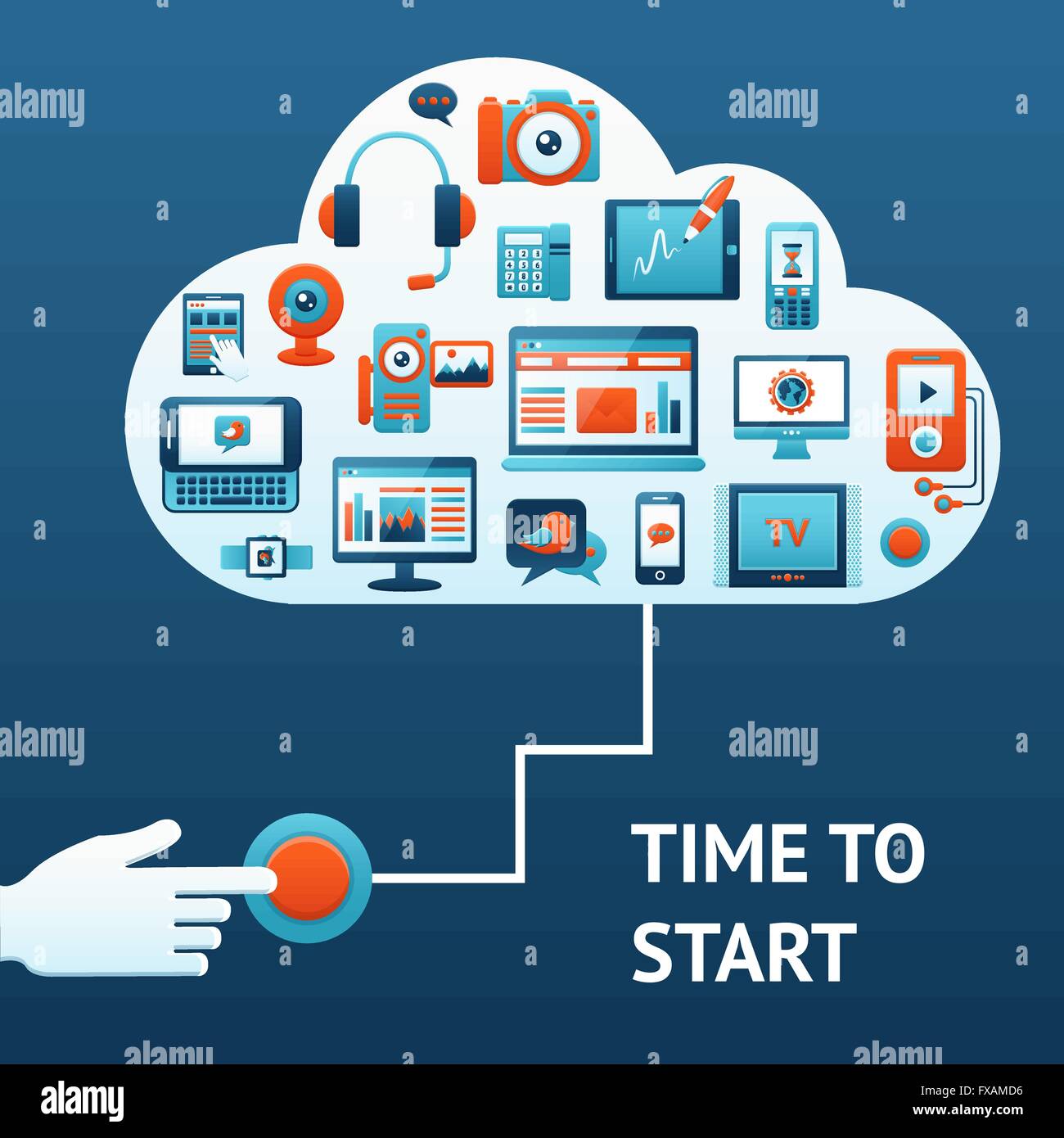 Vector smartphone device concept Stock Vector Images - Alamy