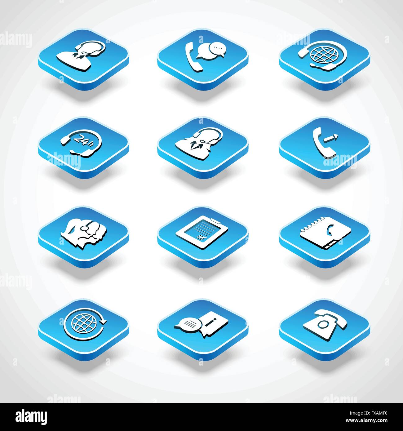 Call Center Isometric Icons Stock Vector Image & Art - Alamy