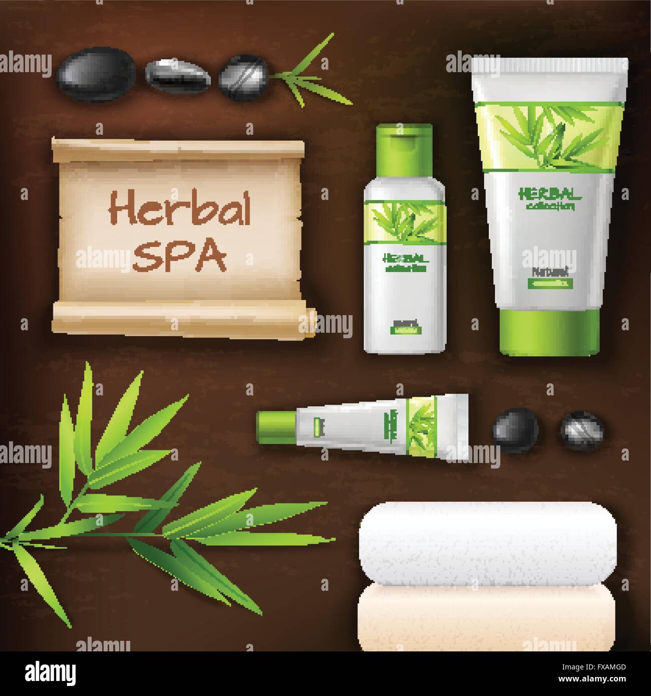 Natural Spa Cosmetics Stock Vector Image & Art - Alamy