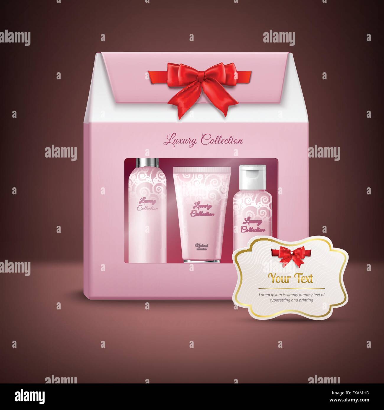 Cosmetics Gift Box Stock Vector Image & Art - Alamy