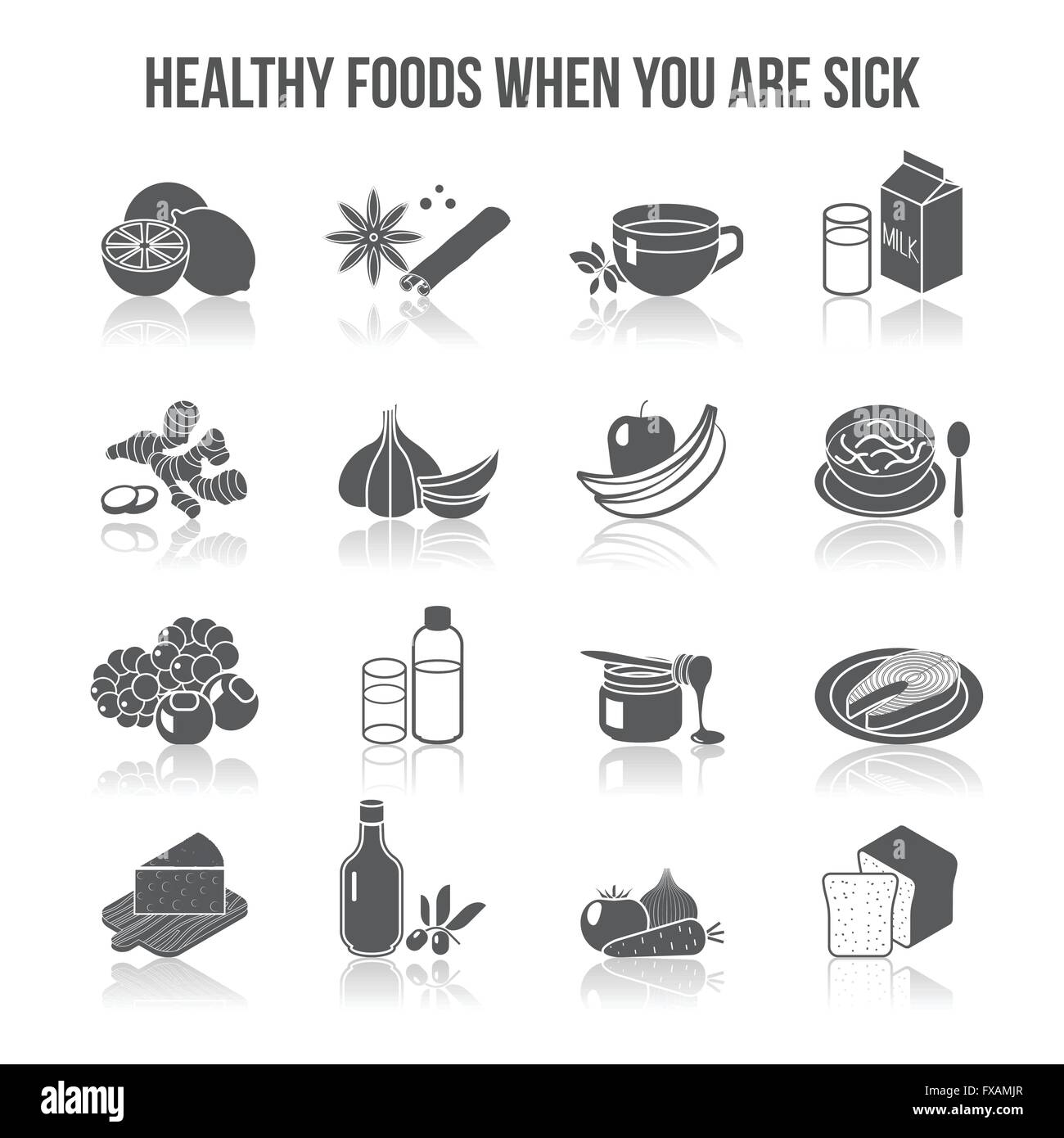 Healthy Food Icons Stock Vector Image & Art - Alamy