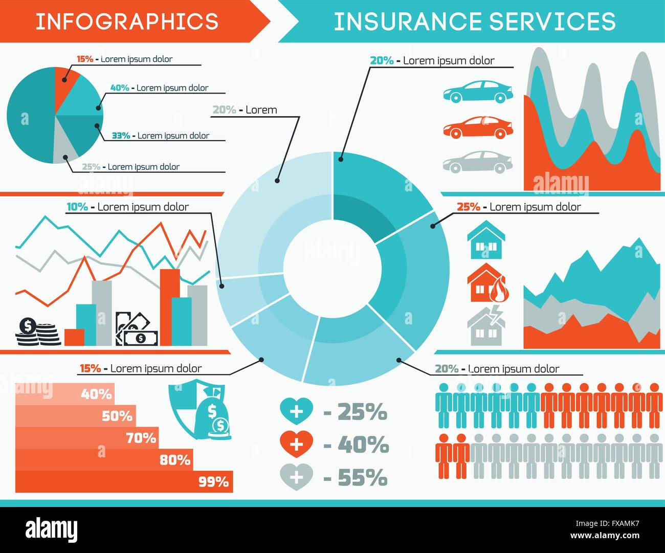 Insurance infographics set Stock Vector Image & Art - Alamy