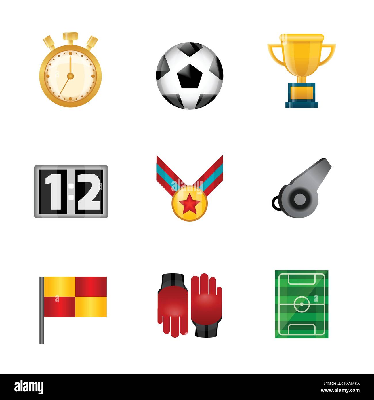 Soccer realistic icons Stock Vector Image & Art - Alamy