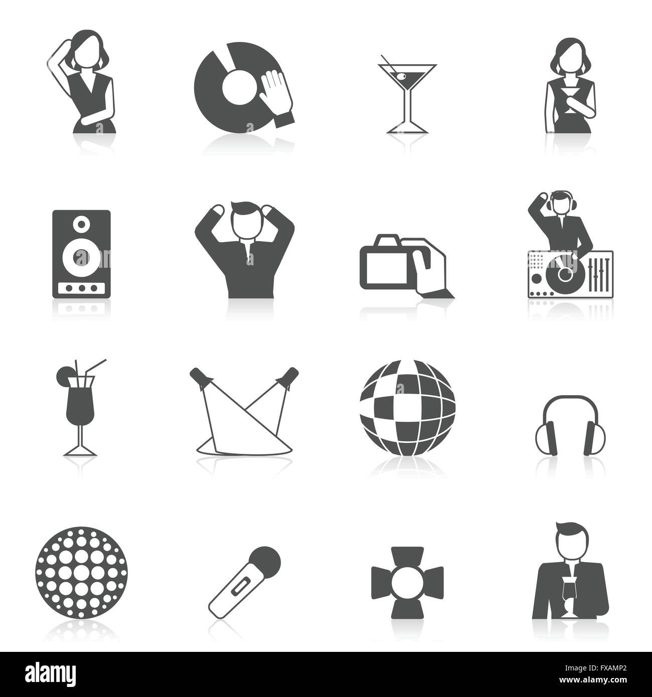 Nightclub Icon Set Stock Vector Image & Art - Alamy