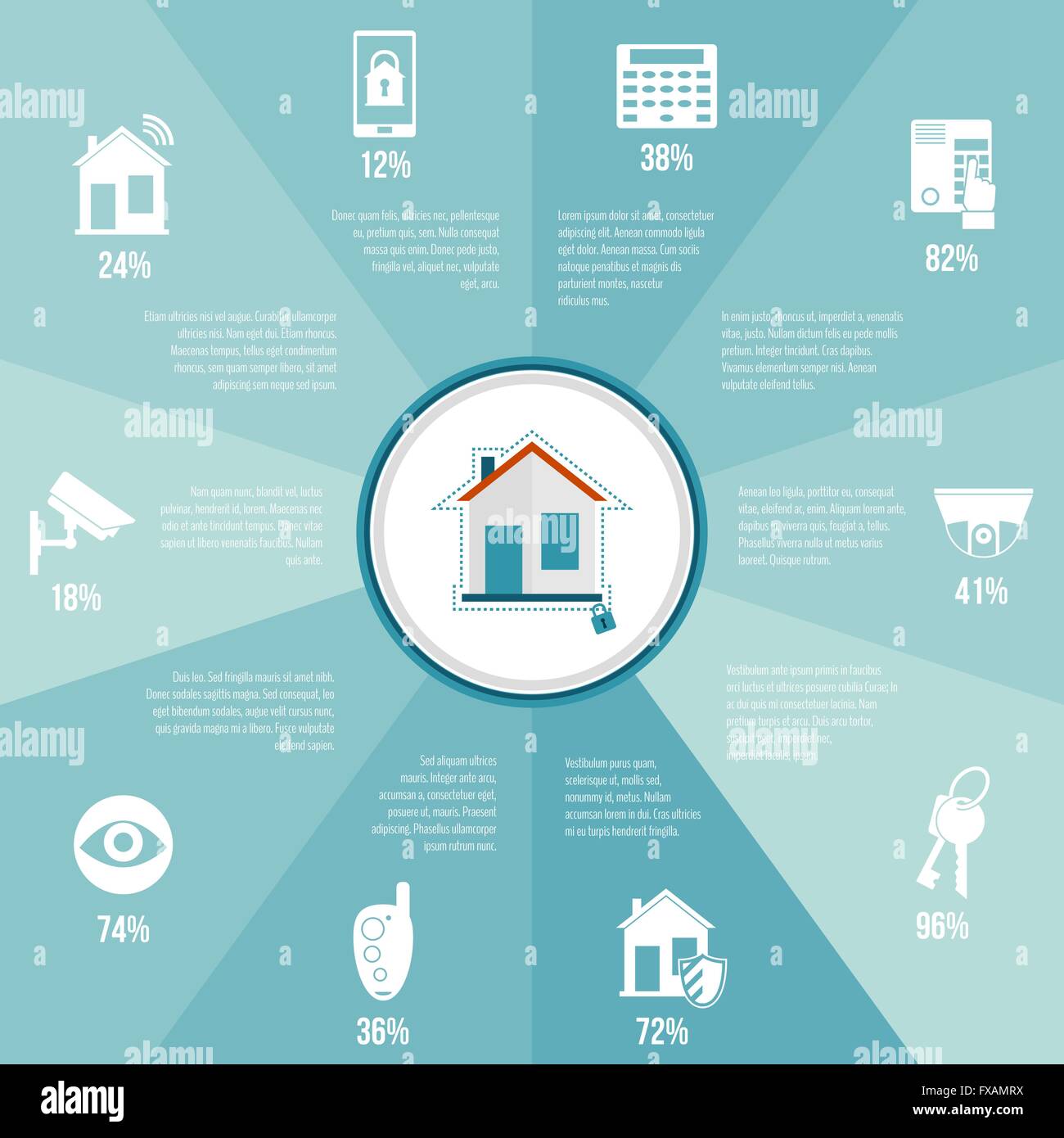 Home security infographics Stock Vector Image & Art - Alamy