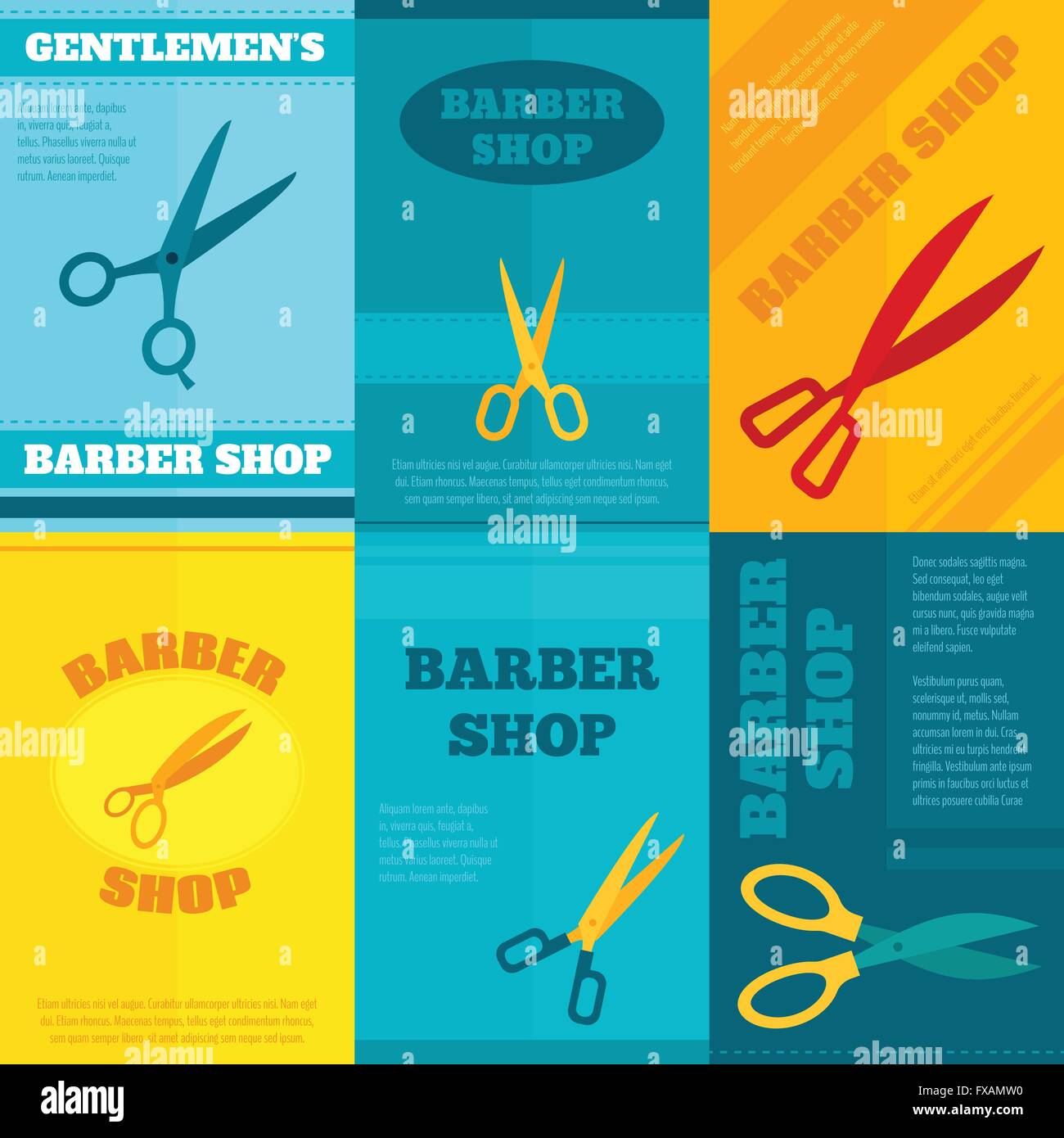 Barber Poster Set Stock Vector Image & Art - Alamy