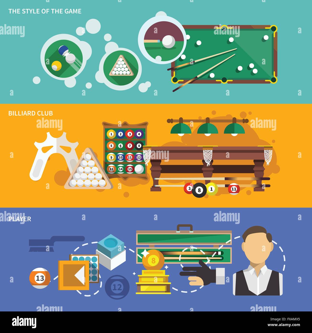 Champion billiards player Stock Vector Images - Alamy