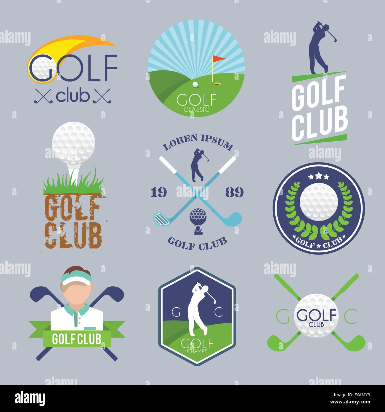 Golf label set Stock Vector Image & Art - Alamy