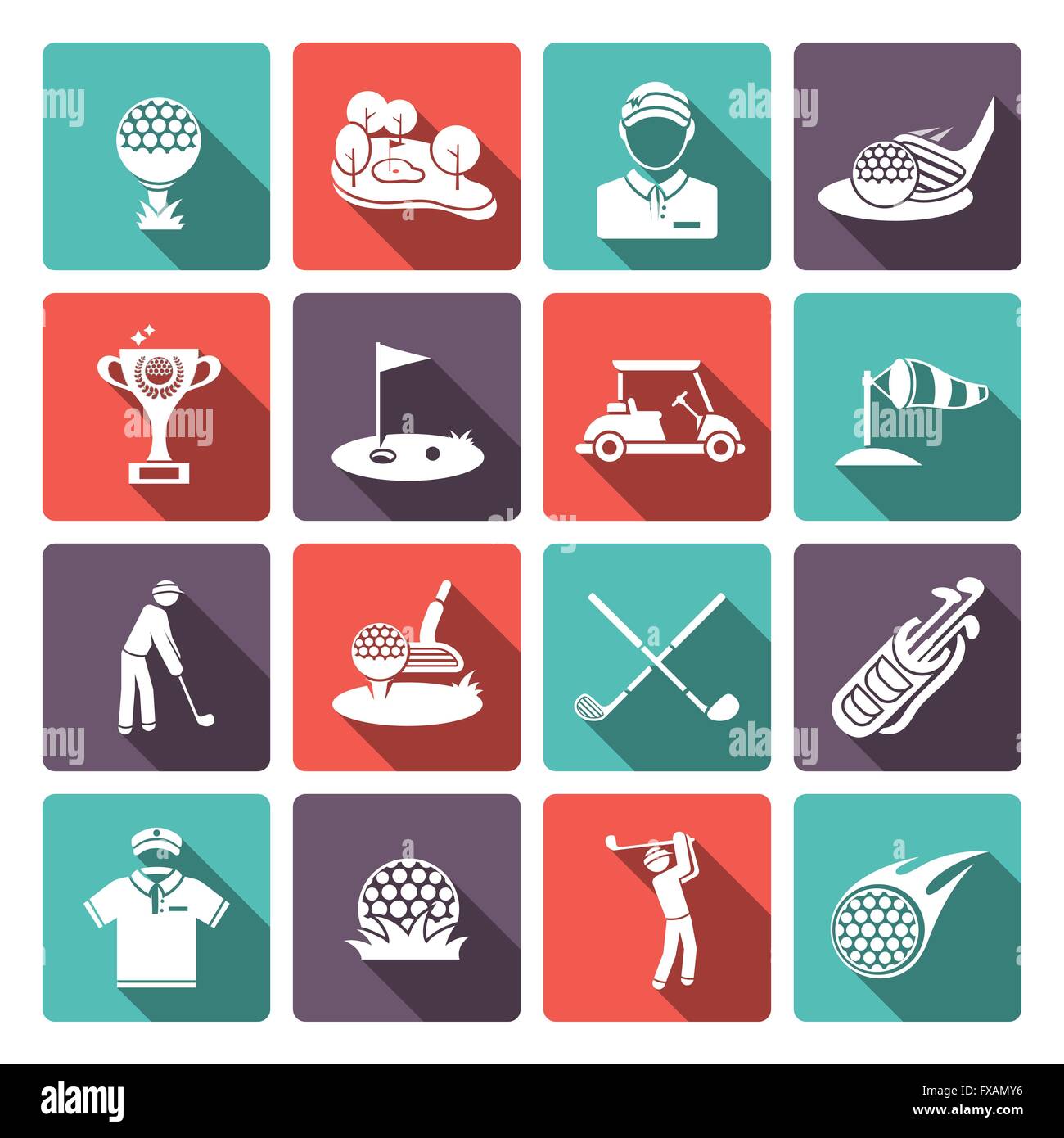 Golf icons set Stock Vector Image & Art - Alamy