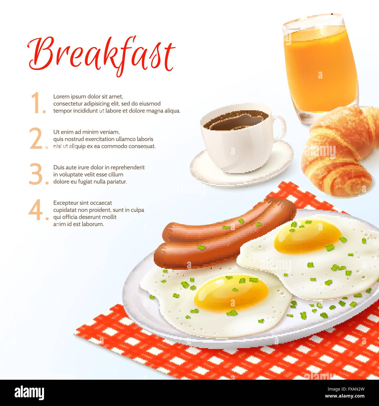 Breakfast Food Background Stock Vector Image & Art - Alamy